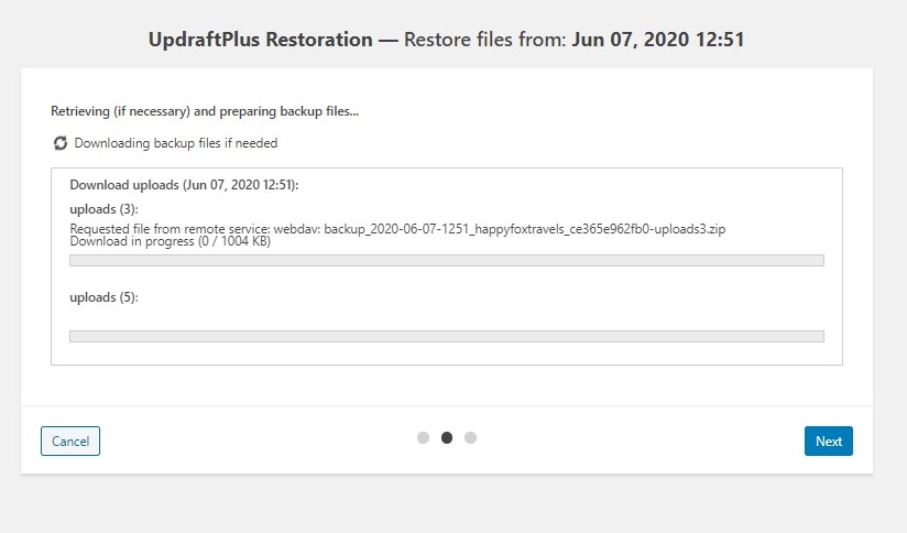 Restore your WordPress backup from Koofr with UpdraftPlus Plugin - Koofr blog